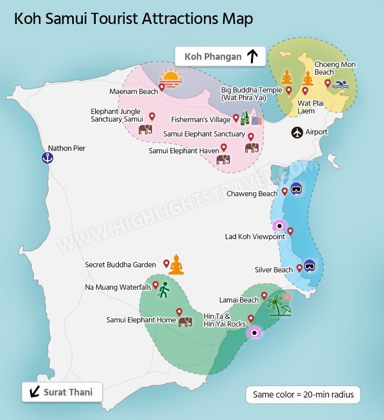 Koh Samui Tourist Maps: Top Attractions, Hotels & Island Tours